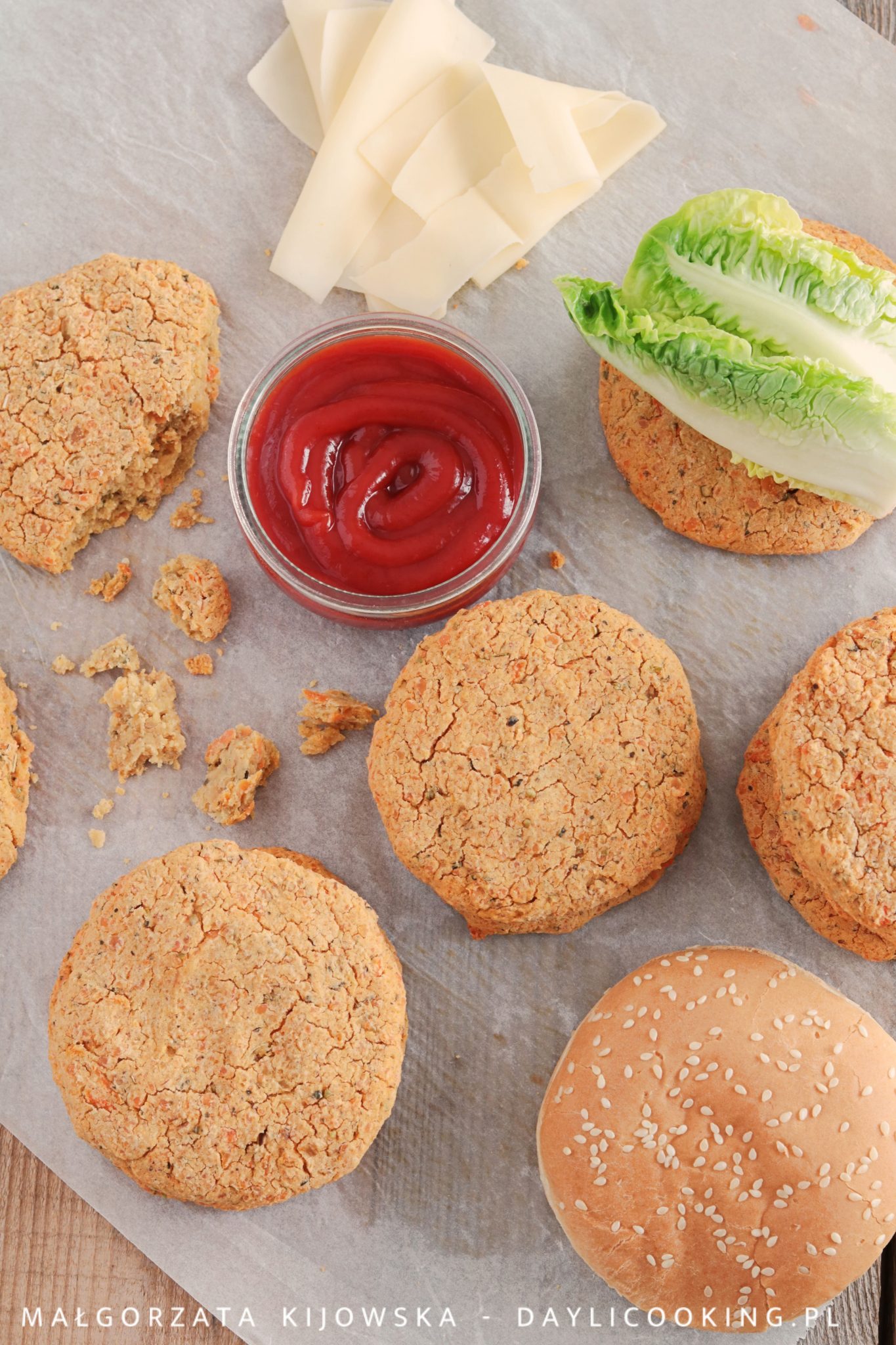 Domowy wege burger z soczewicy - najlepszy